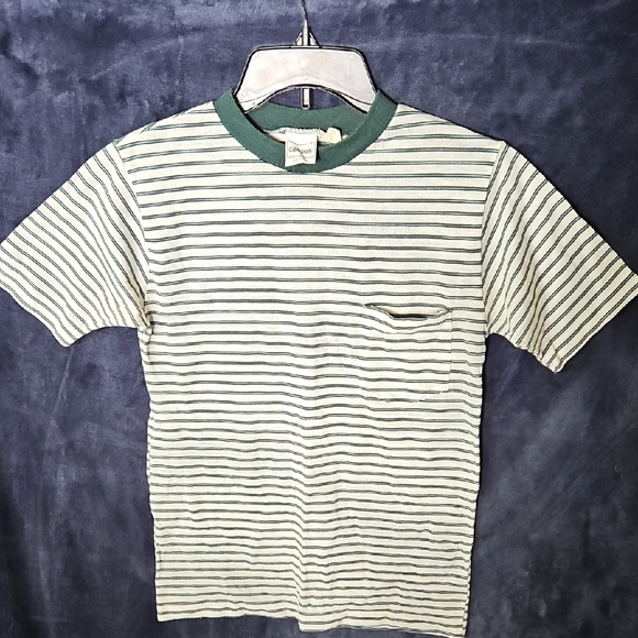 Campus | Shirts & Tops | Vintage Campus Green And White Striped Tee ...